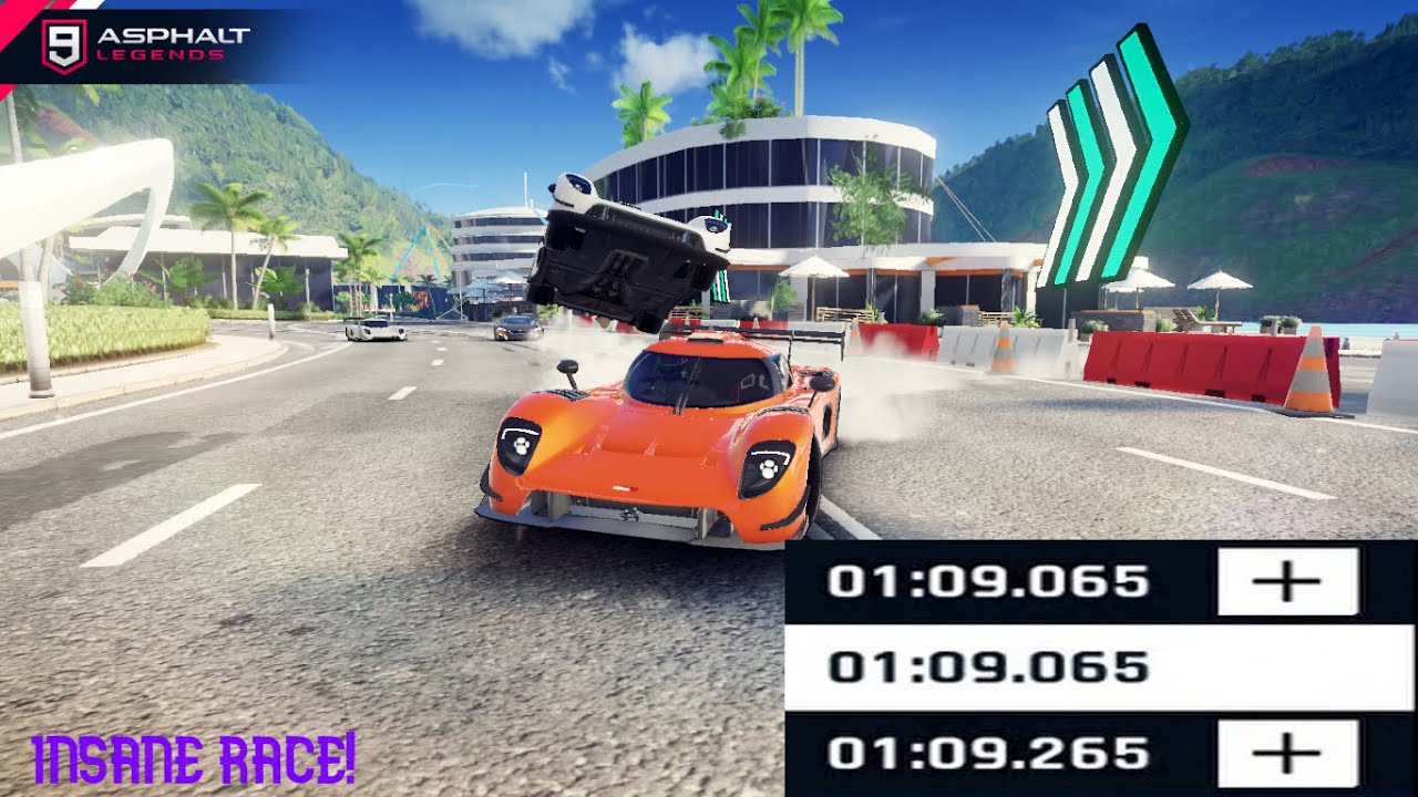 We both finished the Asphalt 9 race in the same time! - YouTube