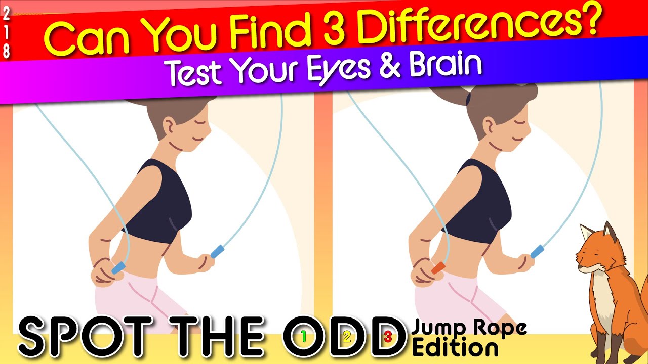 Brain Break - Find 3 Differences | JUMP-ROPE Edition | Game 218 - YouTube
