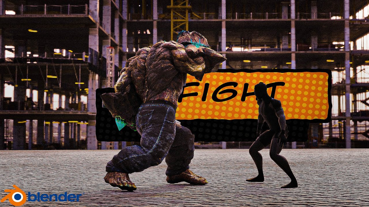 I made a cool CGI fight scene in blender - YouTube