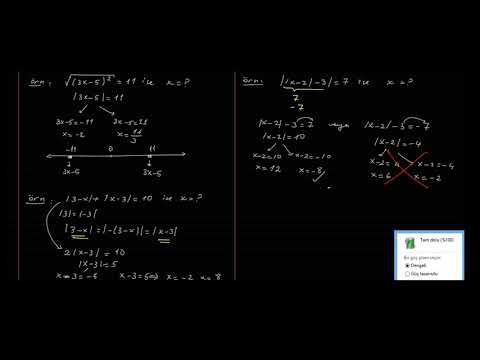 Antrenmanlarla Matematik Mutlak Değerli Denklemler (Ders 3)