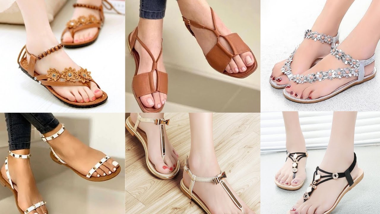 Stylish flat sandals for girls/foot wear for college girls/best ...