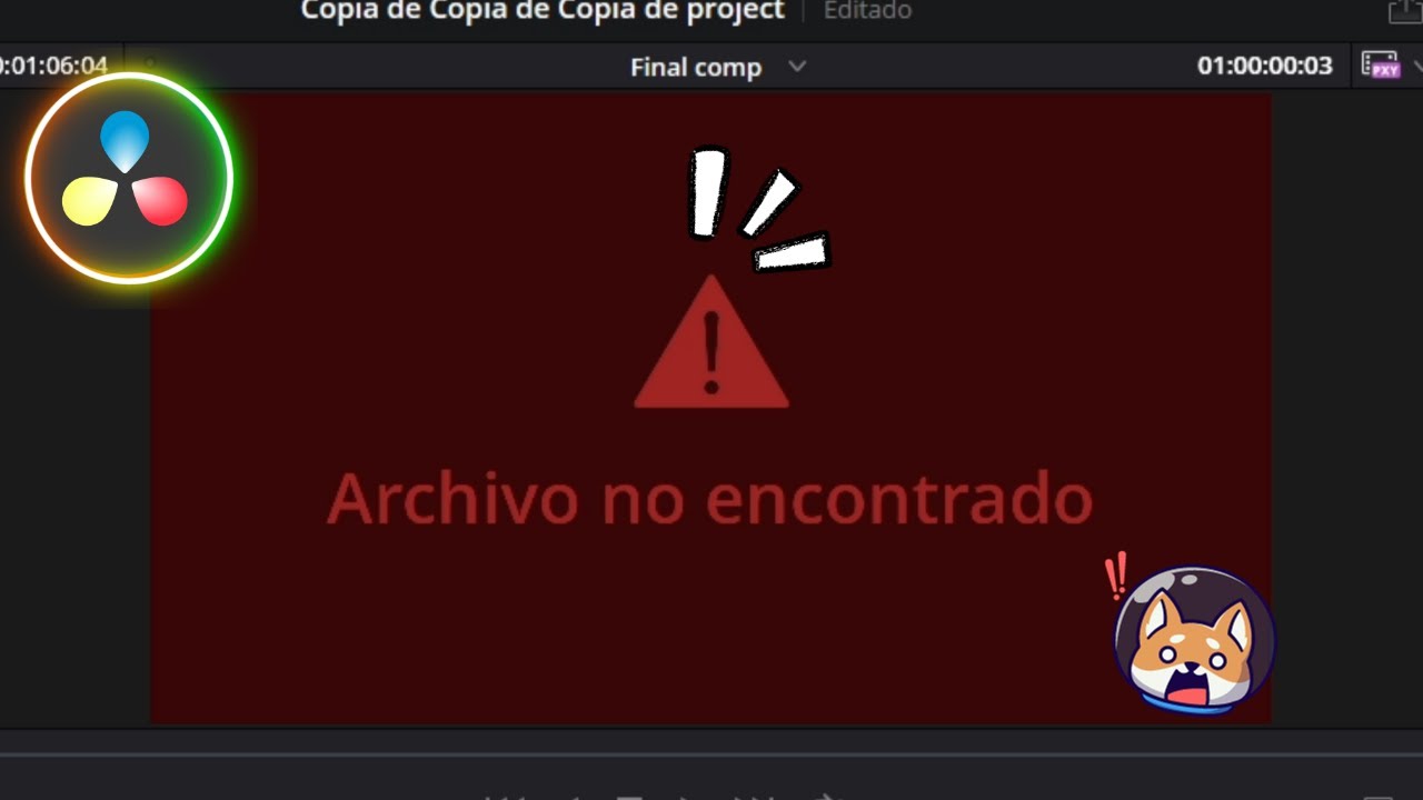 Archivo NO encontrado SOLUCIÓN en Davinci Resolve - YouTube