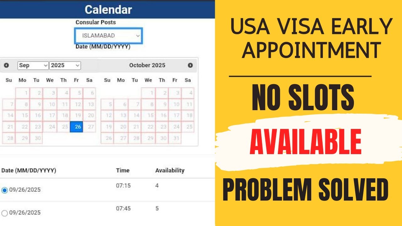 USA Visa Early Appointment | Book Guaranteed Slots | 100% Fast Solution ...
