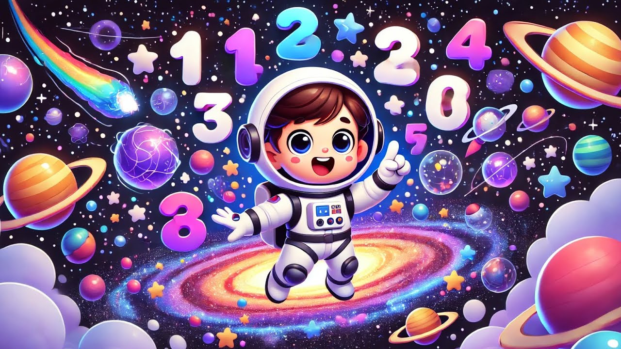 Counting from 1 to 10 with Astronaut Kid in Space! 🌌🚀 Fun Learning for ...