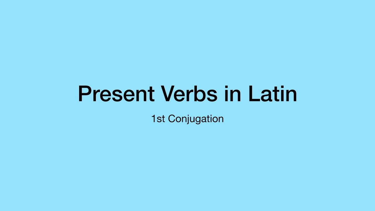 Present Tense, 1st Conjugation - YouTube