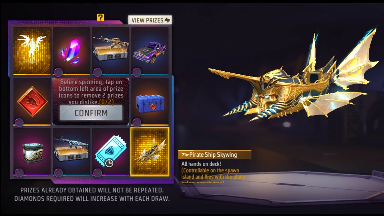 Pirate Ship Skywing Faded Wheel - Garena Free Fire - YouTube