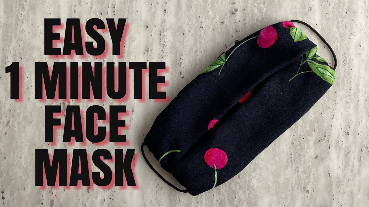HOW TO MAKE A FACE MASK IN 1 MINUTE || EASY PLEATED FACE || QUICK DIY ...