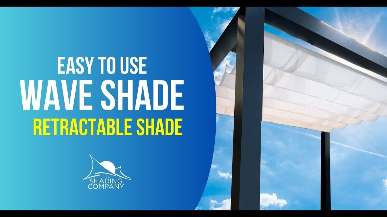 Pergola with retractable shade system - Wave Shade Pergola | The Shading Company, Dubai, UAE ...