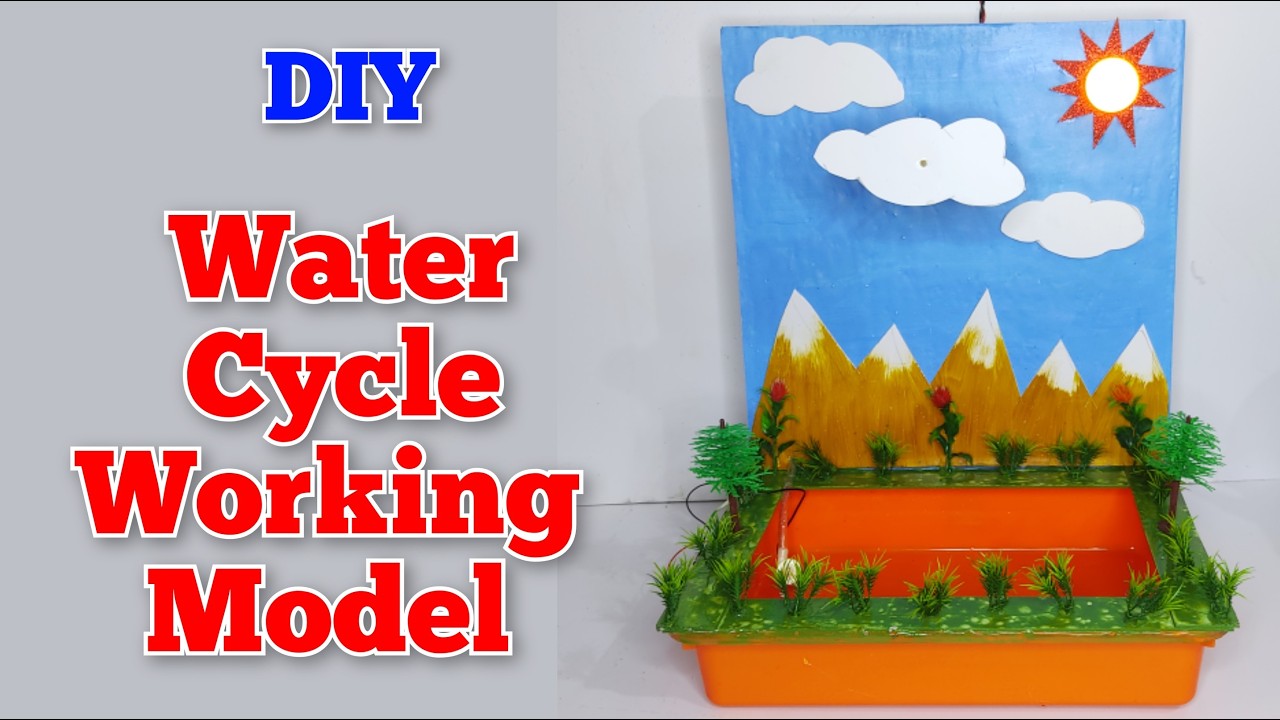 water cycle working model | water cycle 3d model #science - YouTube