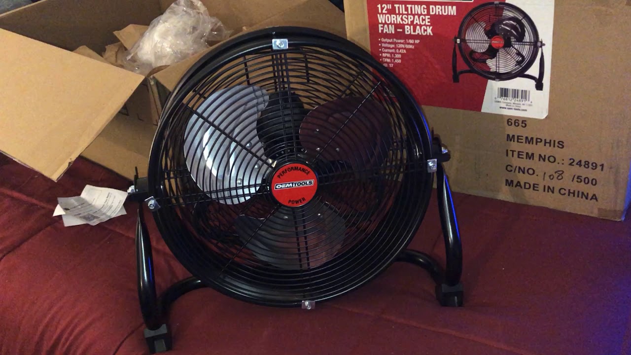 12” Performance OEM TOOLS Power Drum Fan - YouTube