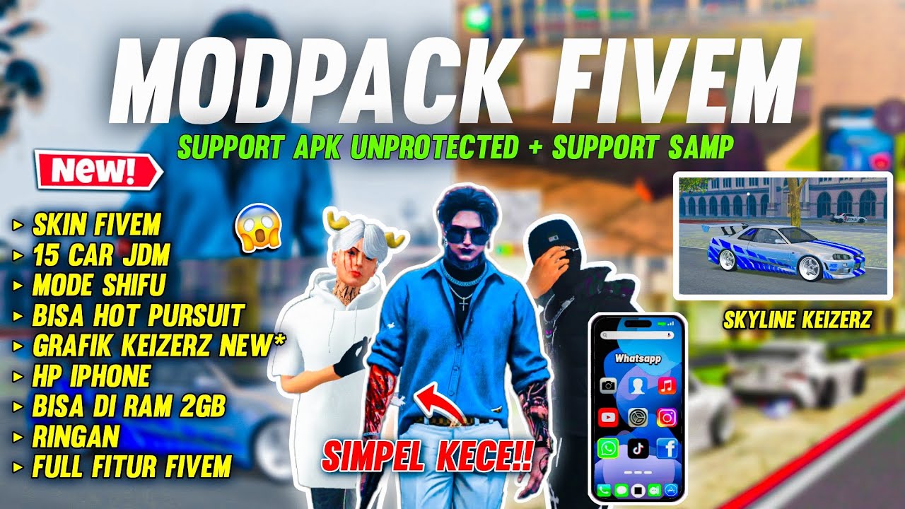 SHARE‼️MODPACK FIVEM SIMPEL RINGAN FULL JDM CAR DAN FITUR FIVEM ...