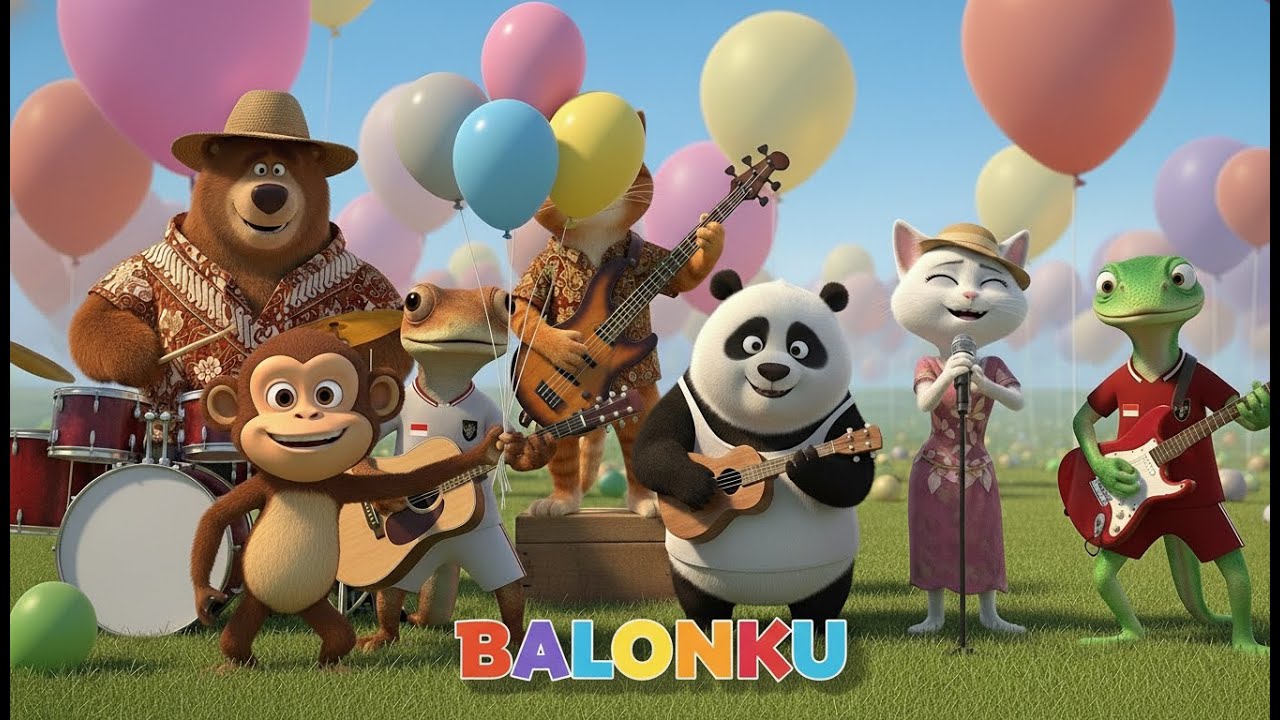 Balonku - Balonku ada lima 🎈- Lagu Anak-anak Indonesia versi Band ...