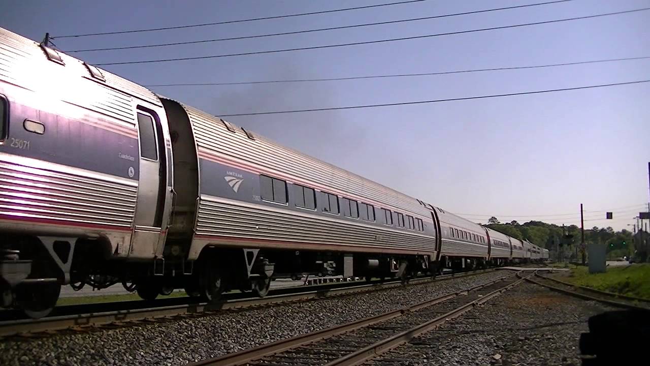 The Amtrak Crescent #19 With Big Moe & 2 Private Cars!!! Austell,Ga 04 ...