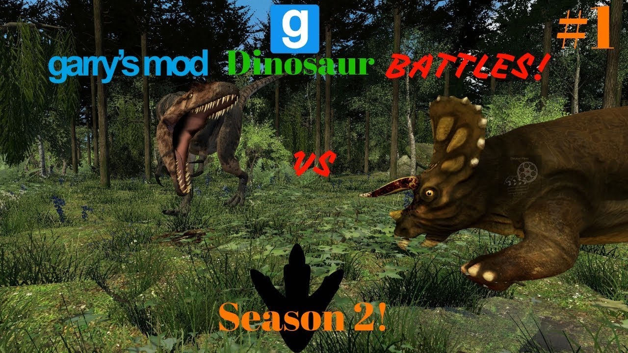 Gmod Dinosaur Battles Season 2: Allosaurus vs Triceratops! - YouTube