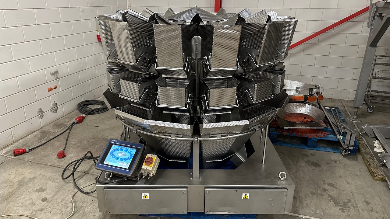 Ishida 14 heads multihead weigher - YouTube