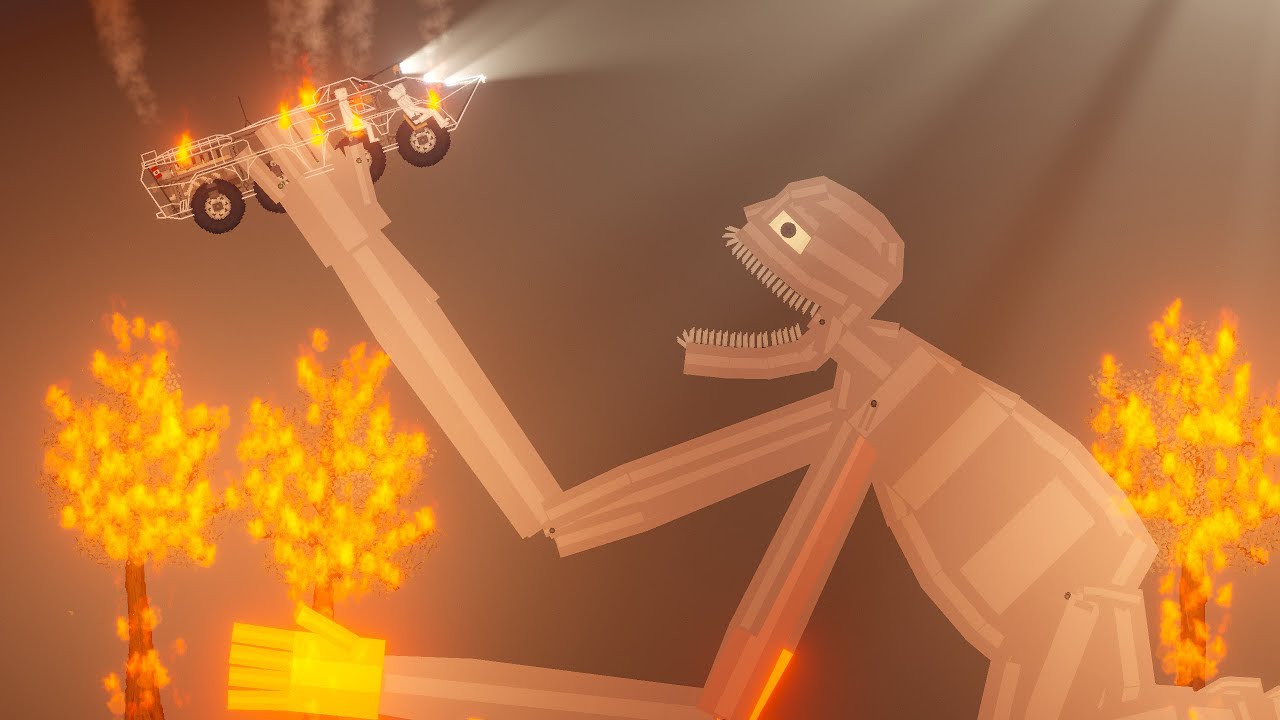 Titans Attack Soldiers in People Playground - YouTube