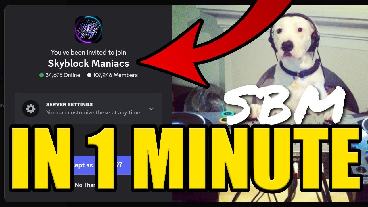 HOW to JOIN SKYBLOCK MANIACS DISCORD SERVER PC & MOBILE - YouTube