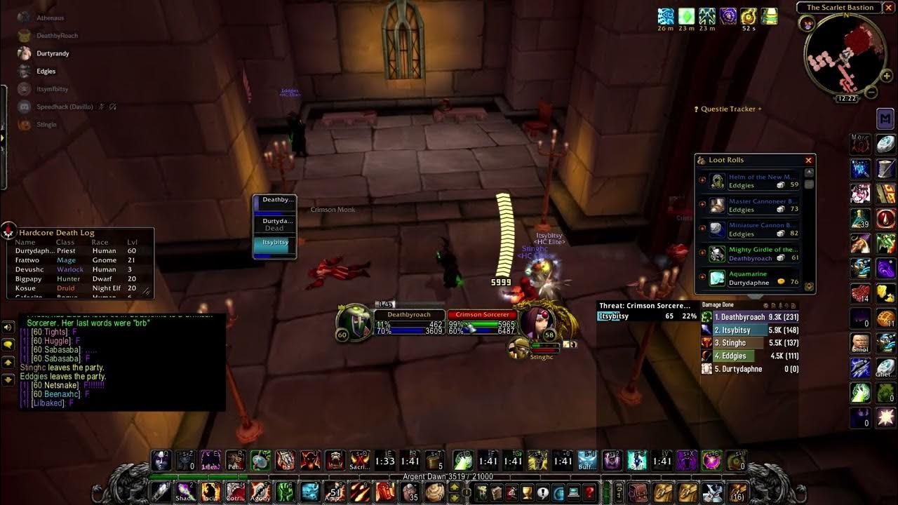 2 60 Deaths In Strat Live Hc Classic Wow Youtube