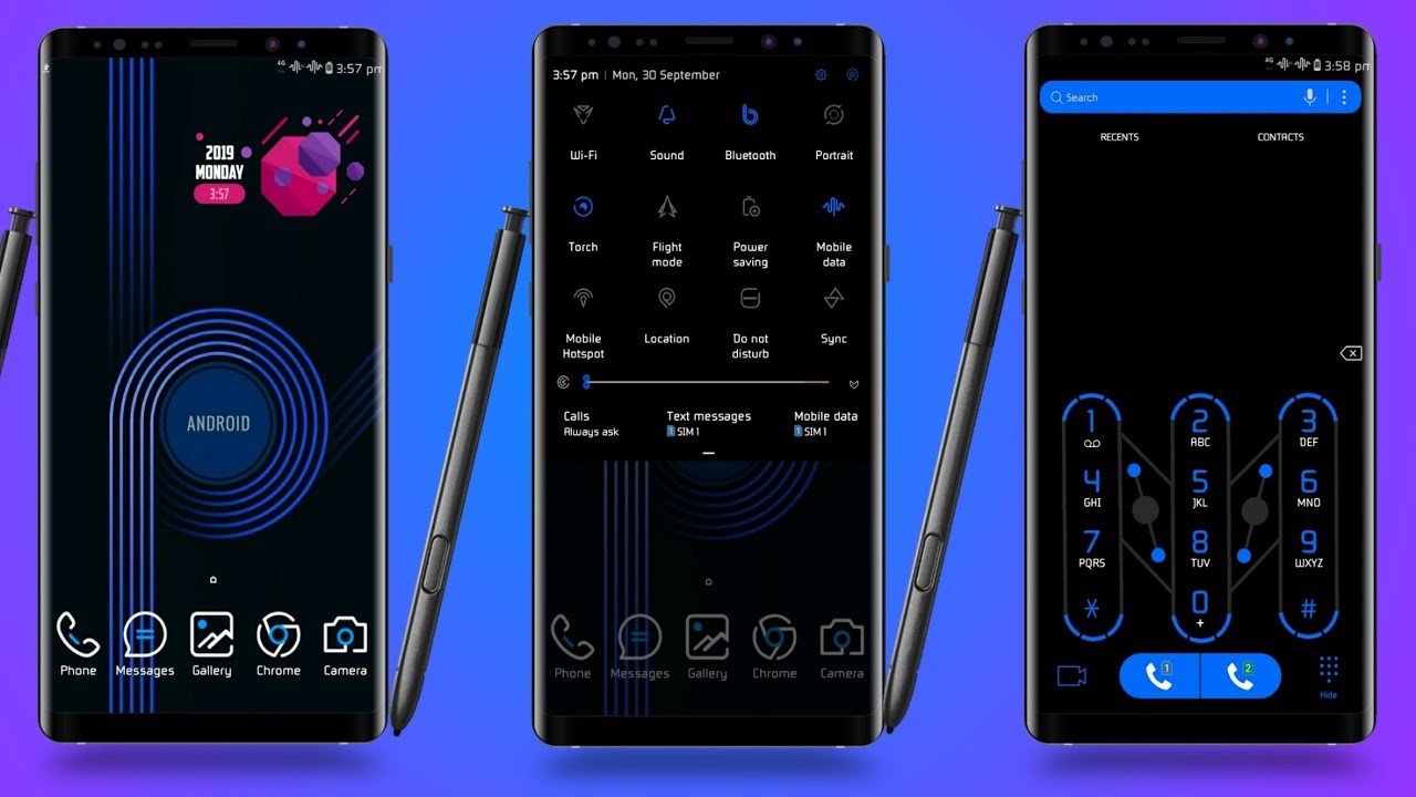 Blue Sky Samsung Theme - YouTube