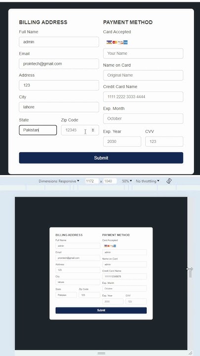 Build A Responsive Payment Gateway Form With Html And Css Coding Htmlcss Viral Ytshorts 