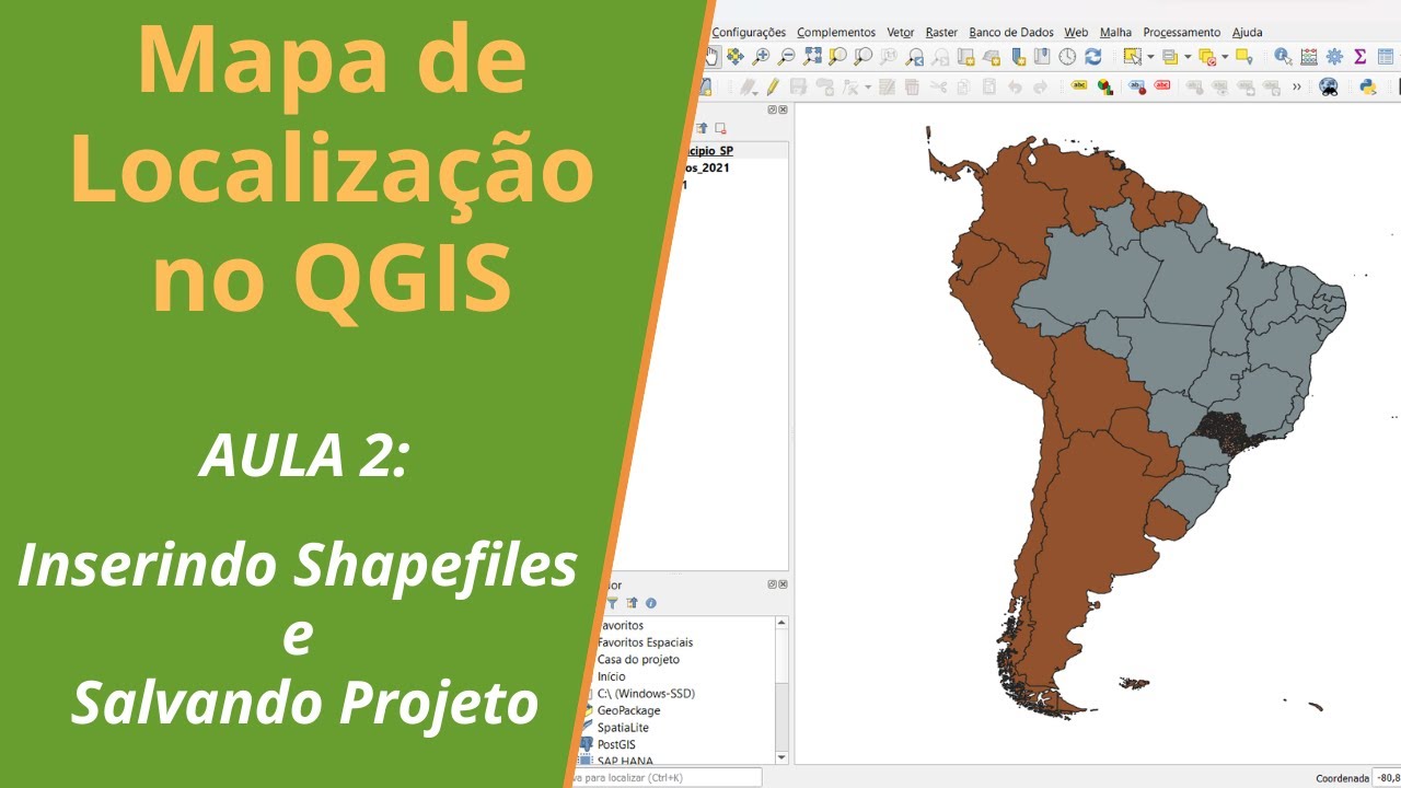 Como Fazer um Mapa de Localização no QGIS [Aula 2]: Inserindo ...