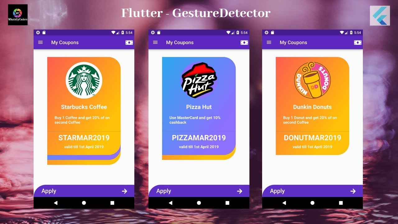Flutter Tutorial - Flutter Gesture Detector - YouTube Flutter Tutorial - Flutter Gesture Detector - YouTube