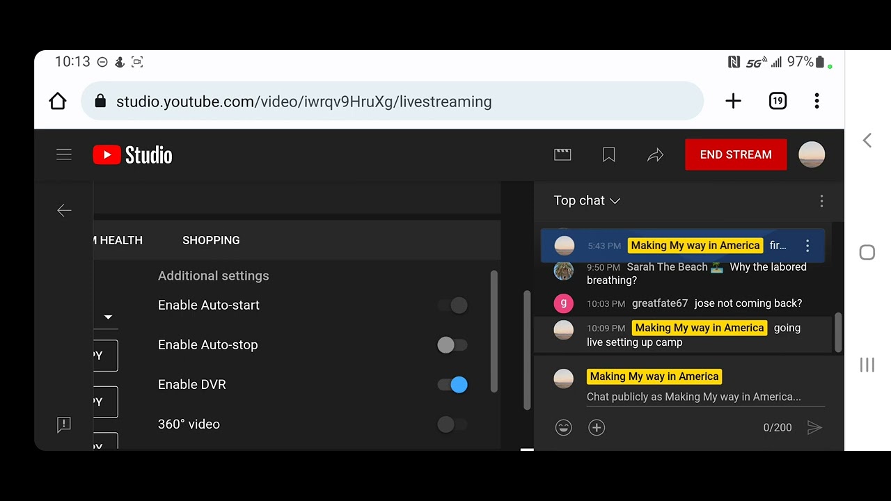 how to use auto stop in youtube studio for livestreaming - YouTube
