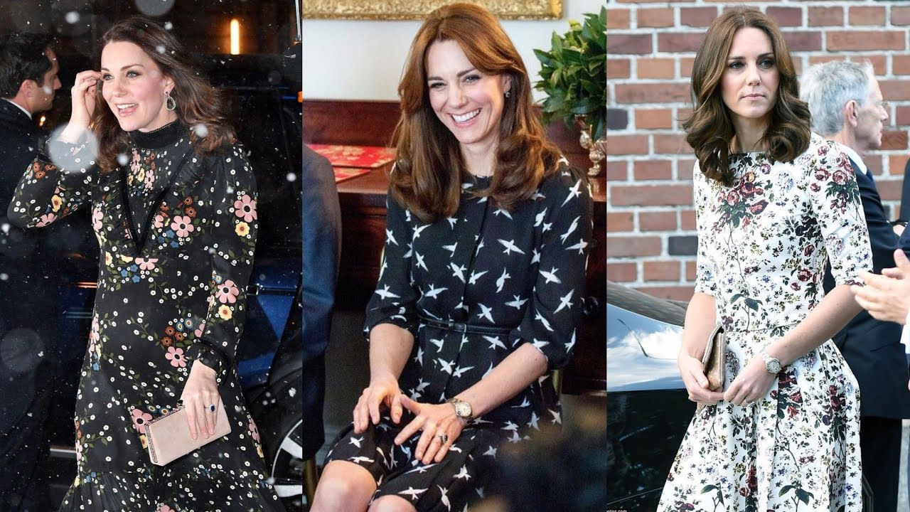 Princess Kate Middleton looked Fabulous in printed Dresses - YouTube