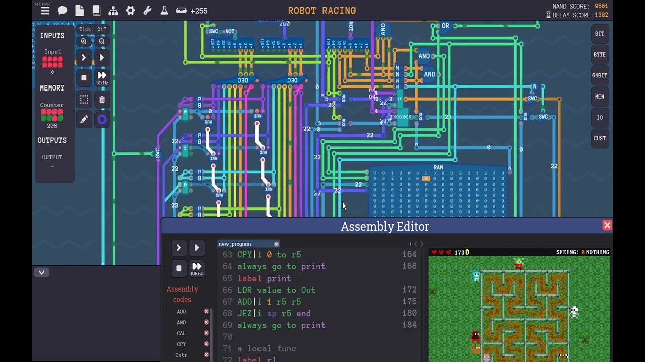 "robot racing" from Turing Complete. - YouTube