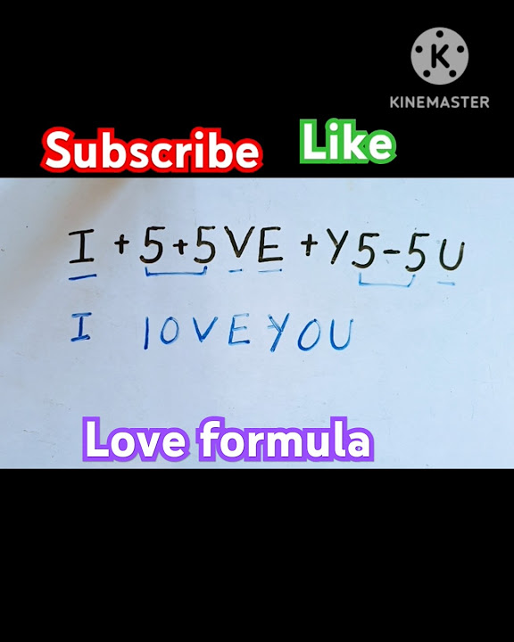 Love formula#simple tricks - YouTube