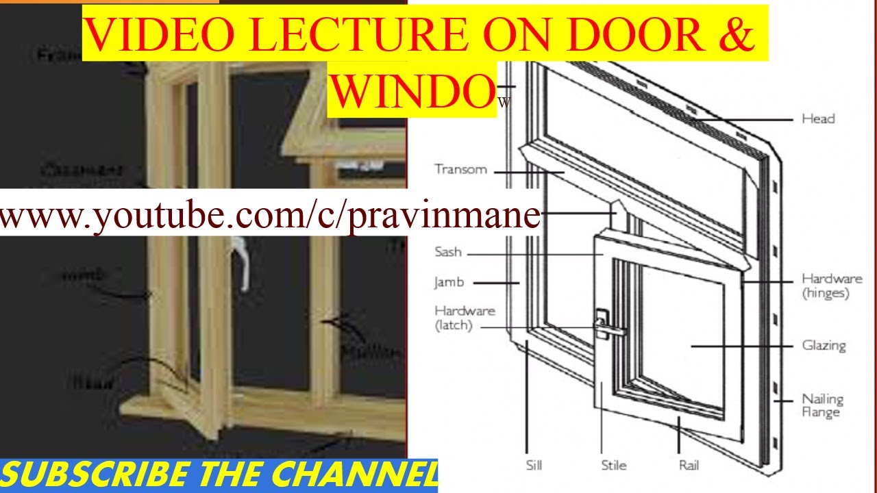 Video Lecture on DOORS & WINDOWS // BUILDING CONSTRUCTION - YouTube