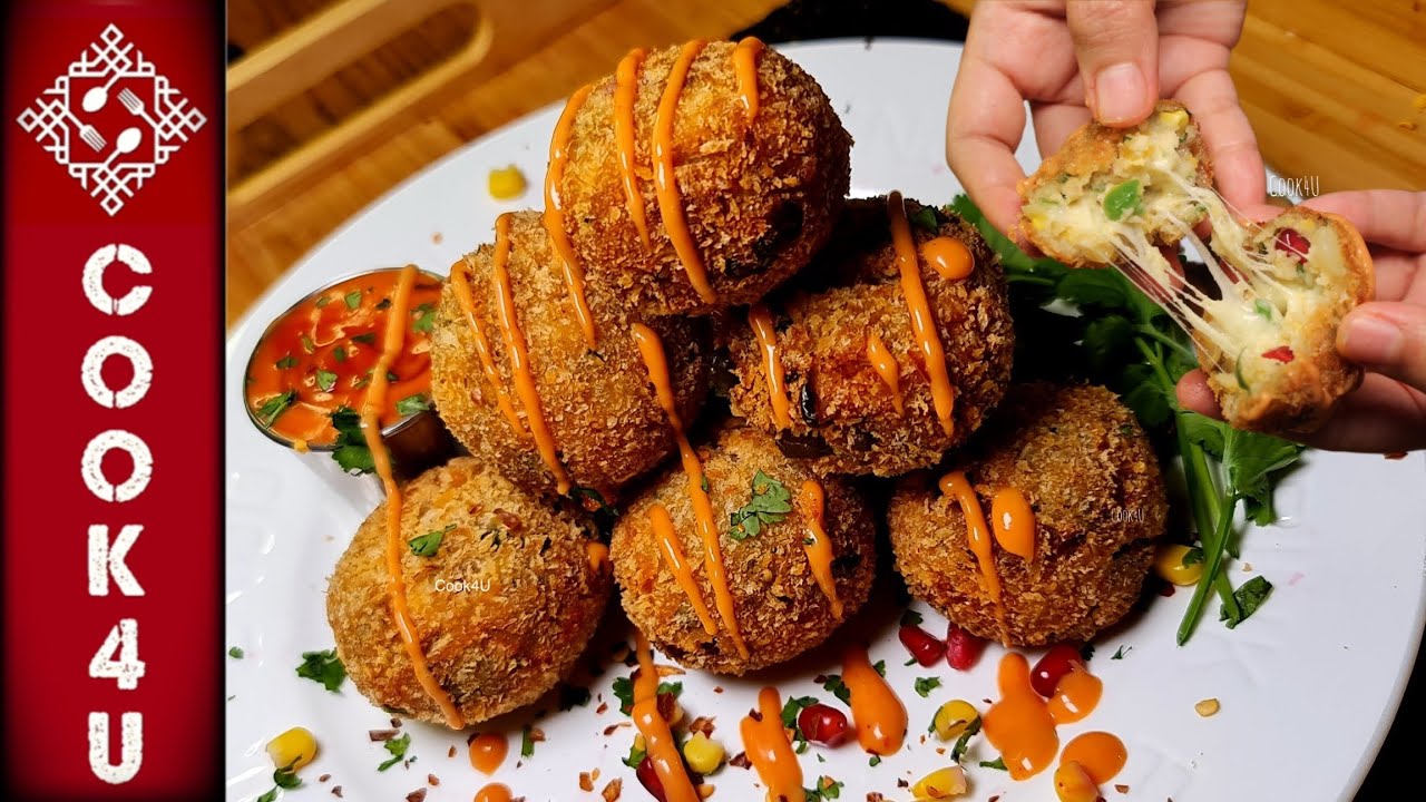 Crispy Corn Cheese Balls Recipe | Easy Snack for Parties & Kids!" - YouTube