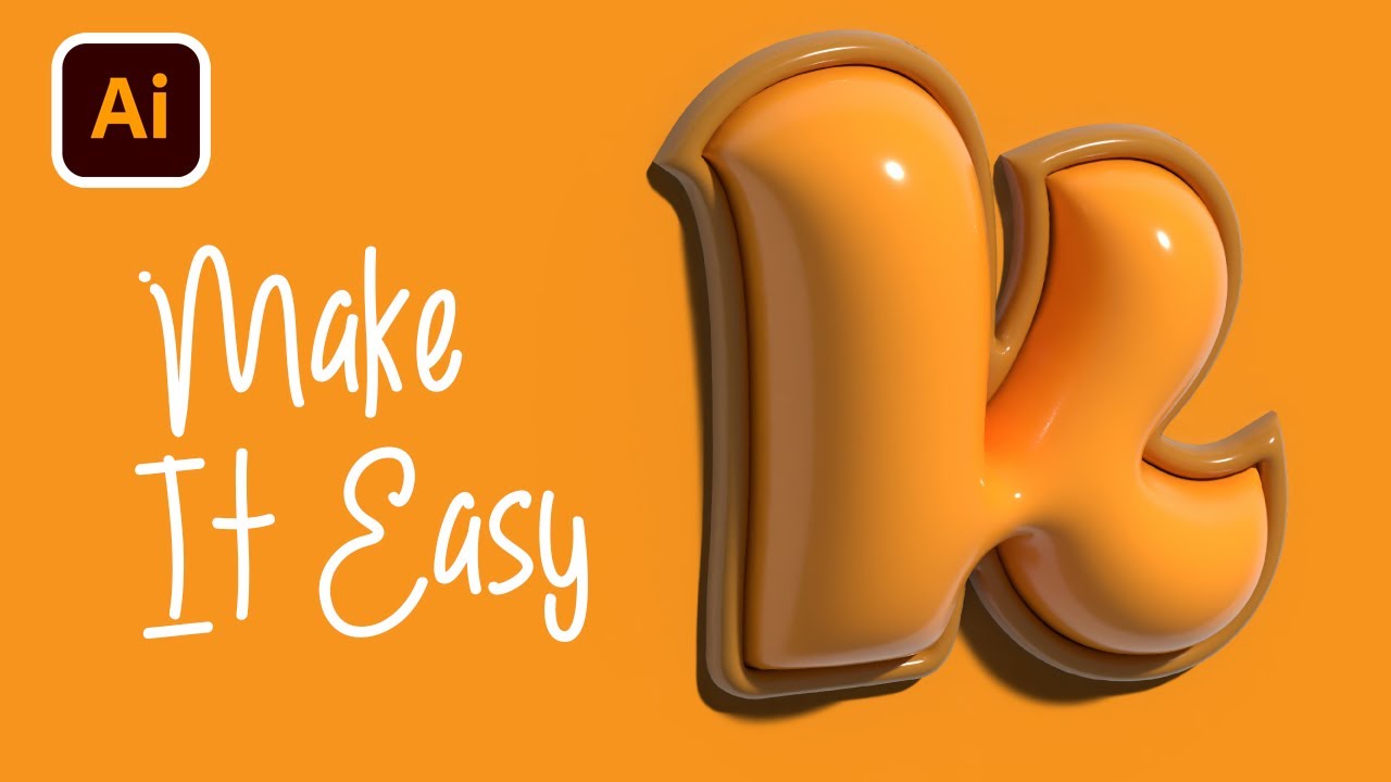 3D Design in Illustrator - 3D Inflate Illustrator - 3D Text Effect ...