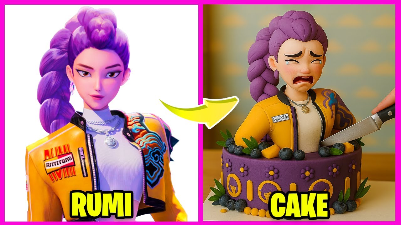KPOP Demon Hunters Character but They're CAKE | Rumi, Zoey, Mira, Jinu ...