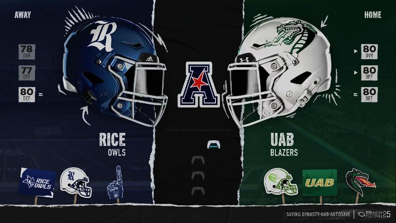 EA SPORTS College Football 25- Win 8- UAB vs Rice- Senoir Day ...