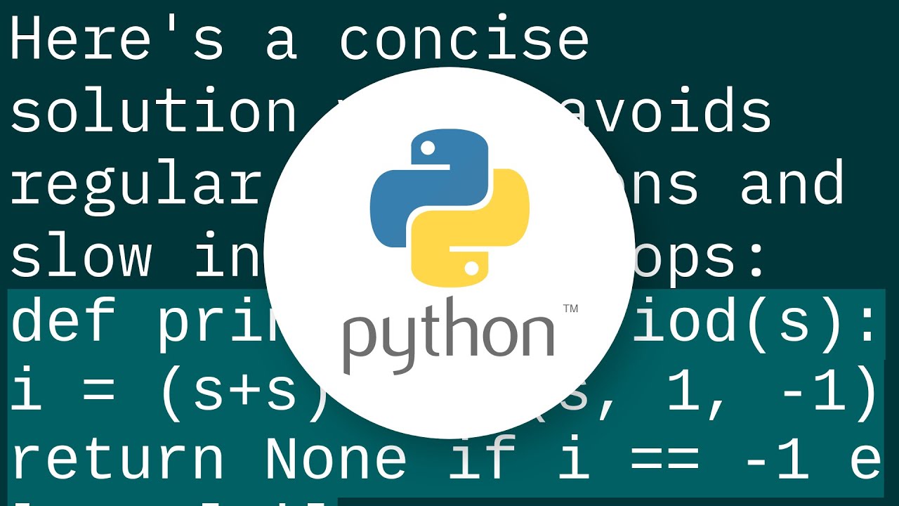 How Can I Tell If A String Repeats Itself In Python YouTube How Can I Tell If A String Repeats Itself In Python YouTube