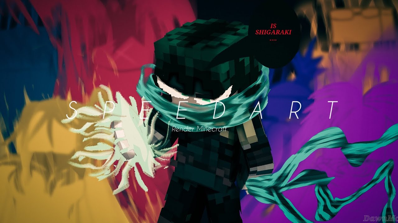 SPEED ART RENDER MINECRAFT || DEKU - YouTube