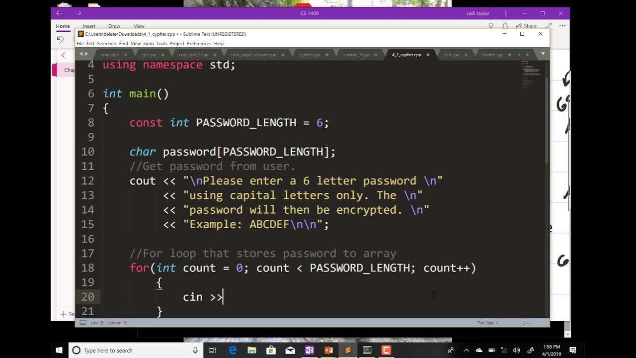 83 Ceasar Cypher Coding Example In C Youtube