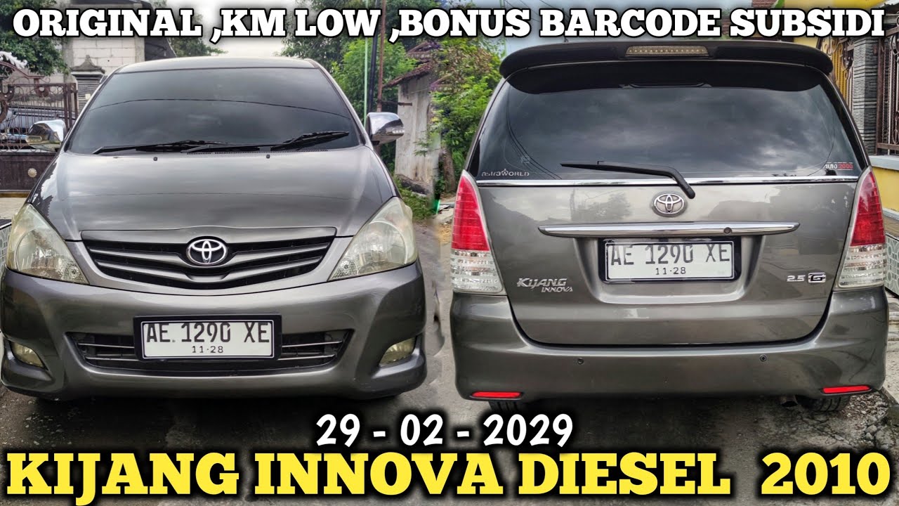 TOYOTA KIJANG INNOVA DIESEL MT 2010 (ORIGINAL & KM LOW) STOK GARASI ...