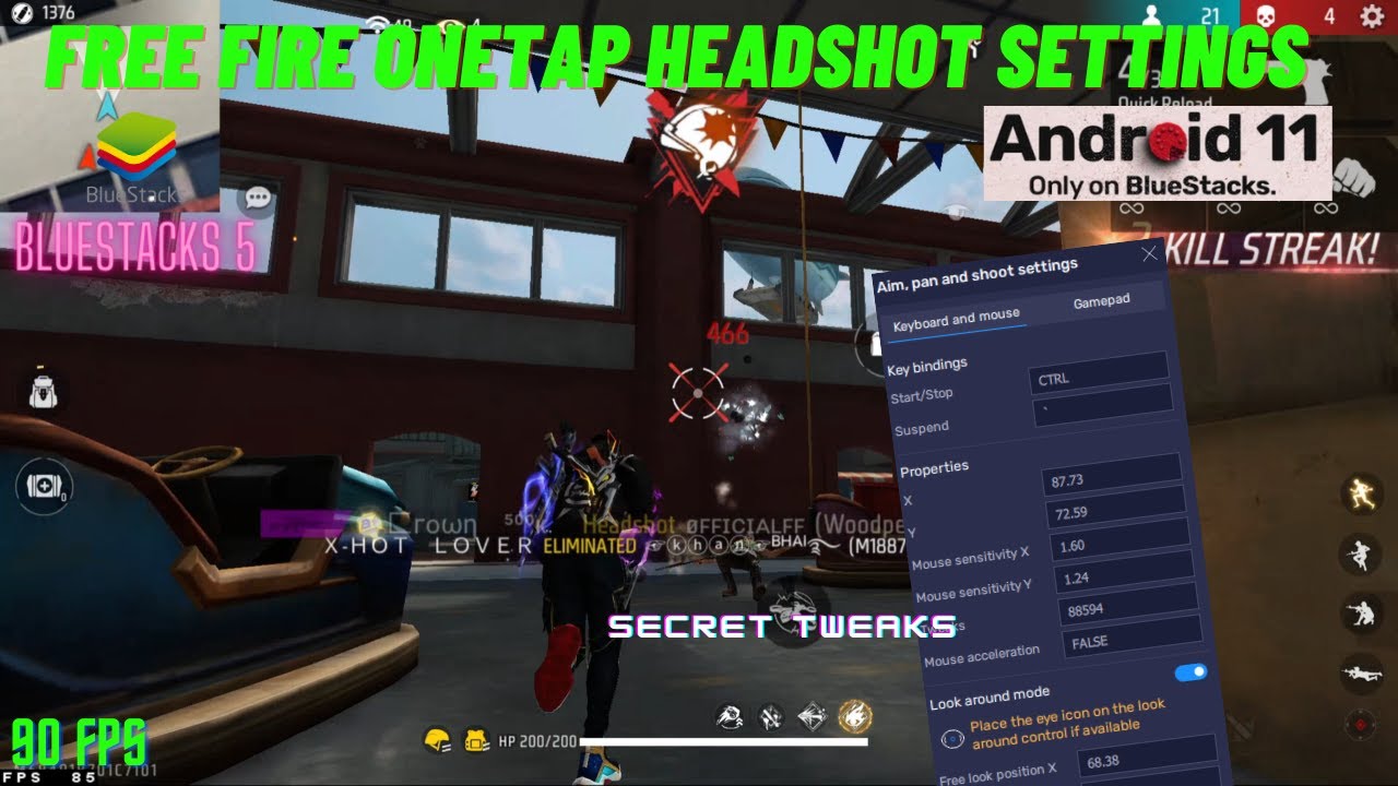 Secret Paid Tweaks For Headshot | Best Tweaks For Free Fire Bluestacks ...