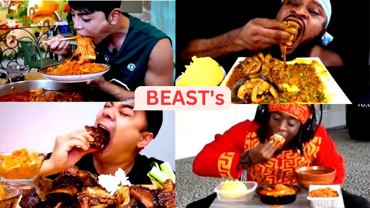 MUKBANGERS EATING LIKE A BEAST😈SO MUCH HUNGRY - YouTube