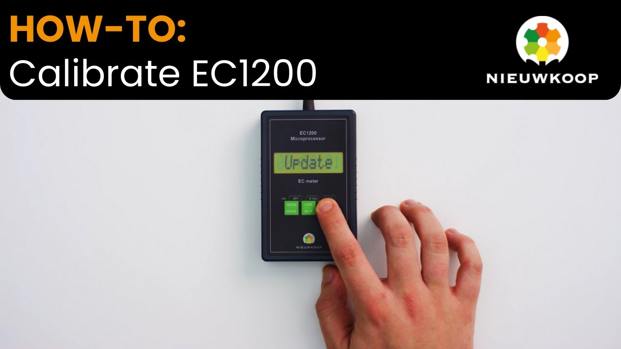 EC meter - How to Calibrate the EC1200? | Nieuwkoop - YouTube
