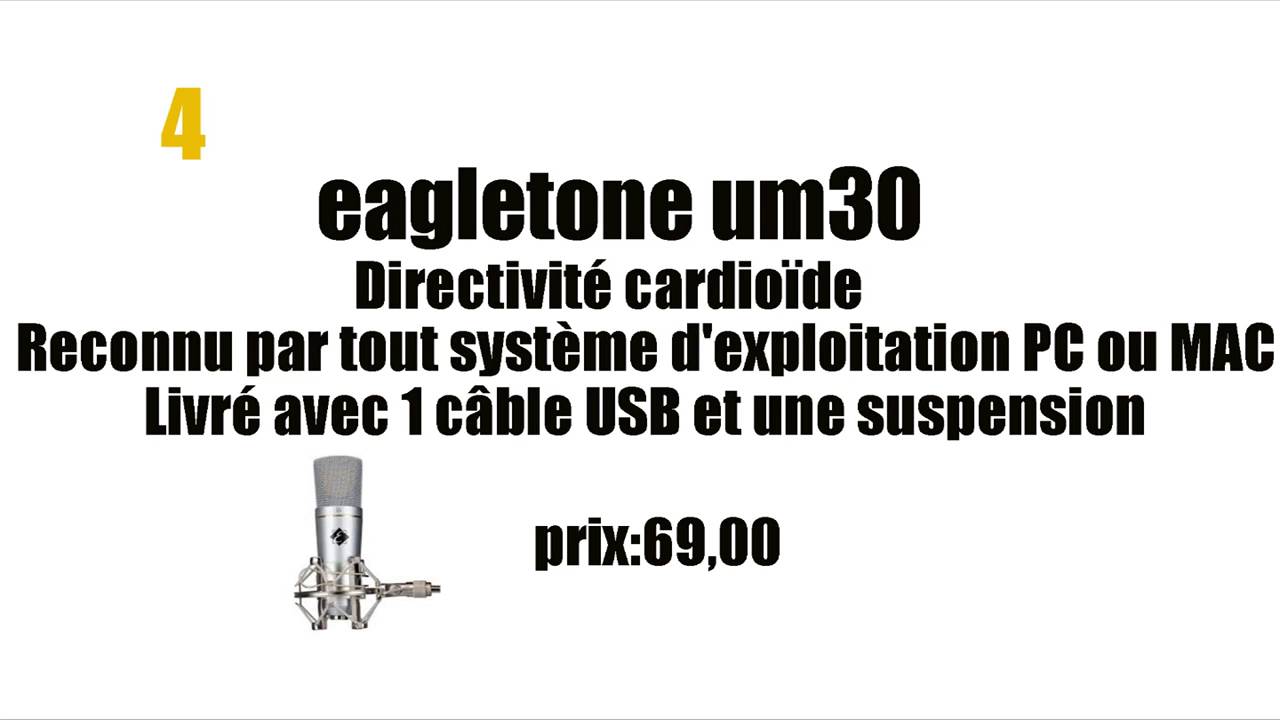 top 5 des meilleurs micro de studio pour youtubeur - YouTube