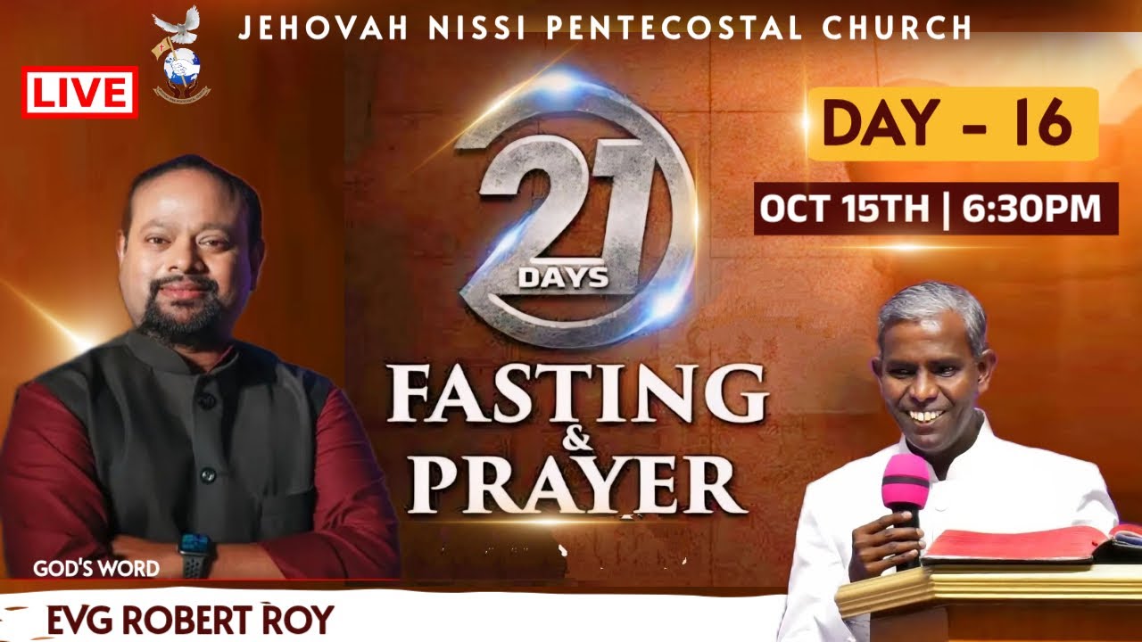 TUESDAY EVENING SERVICE LIVE 🔴 15th October 2024 || Eva. Robert Roy || Pas. Selva Joshua || JNPC ...