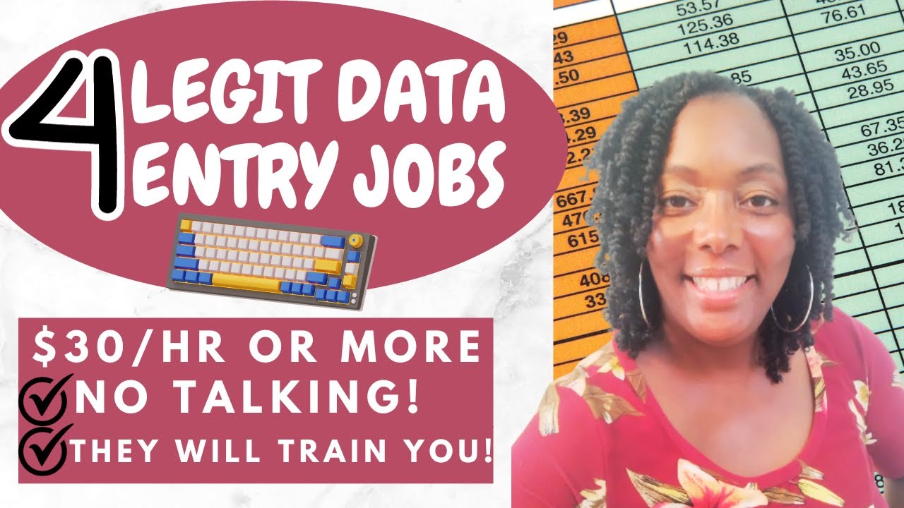 4 Legit Data Entry Work from Home Jobs 2023| Earn $30/hr or more - YouTube