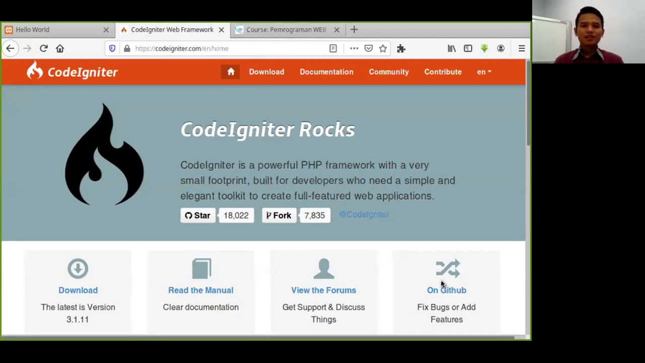 Codeigniter Pengenalan Controller Views Models Youtube