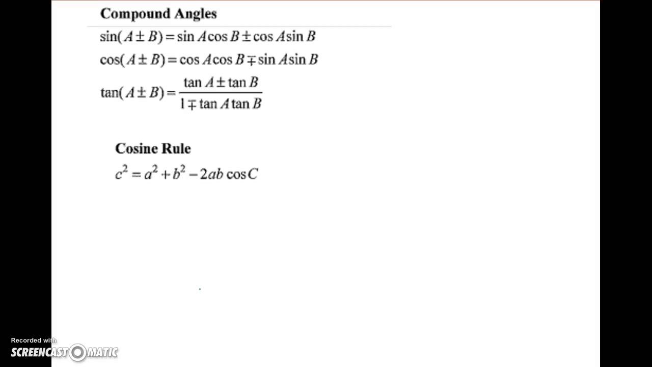 Compound Angle Expansion - YouTube