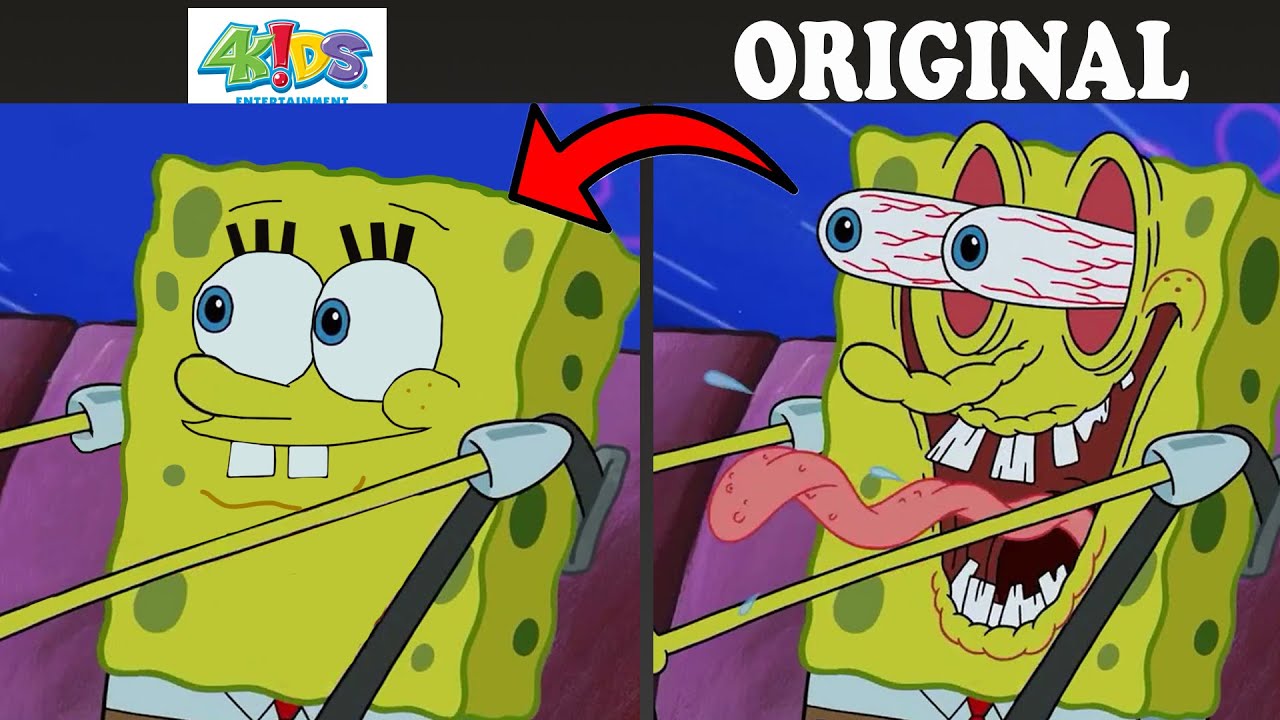 Funny 4KIDS Censorship in Spongebob №2 - YouTube