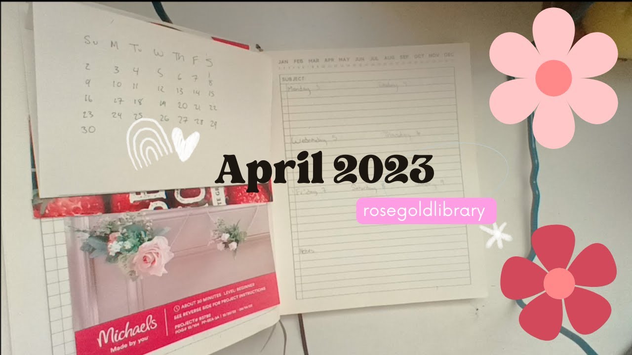 April Bullet Journal 2023| RoseGoldLibrary|PLAN WITH ME - YouTube