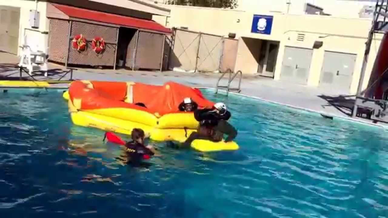 ASTC Miramar. Aircrew Endurance Vest training. Managing getting into a ...
